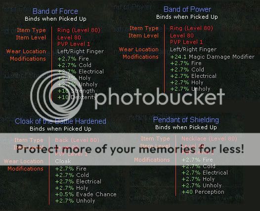 Test Server PvP Current Items, Equipment and Stat's *subject to change ...